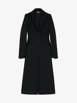 Alexander McQueen Wool Barathea Single-breasted Coat - Black