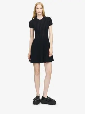 Alexander McQueen Chenille Stripe Mini Dress