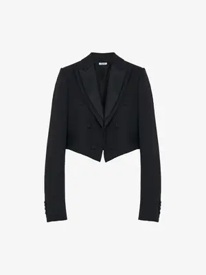 Alexander McQueen Double Lapel Cropped Jacket
