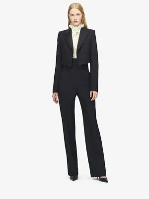 Alexander McQueen Double Lapel Cropped Jacket