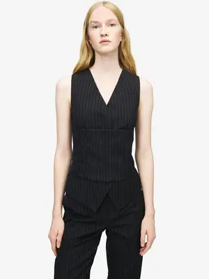 Alexander McQueen Pinstriped Tailored Waistcoat