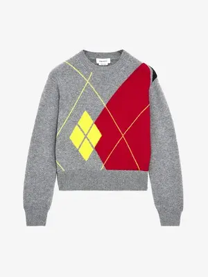Alexander McQueen Argyle Crew Neck Jumper