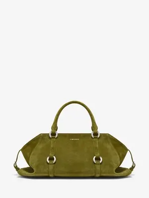 Alexander McQueen Farringdon Suede Bag - Green