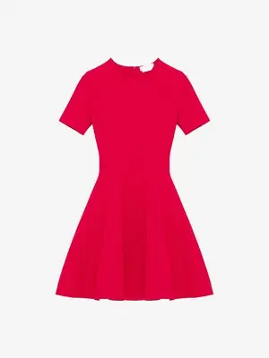 Alexander McQueen Fit And Flare Mini Dress - Red