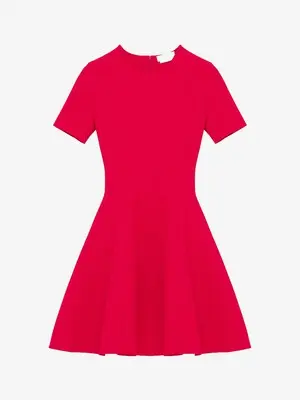 Alexander McQueen Fit And Flare Mini Dress - Red