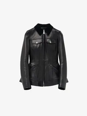 Women's Alexander Mcqueen Black Peplum Jackets