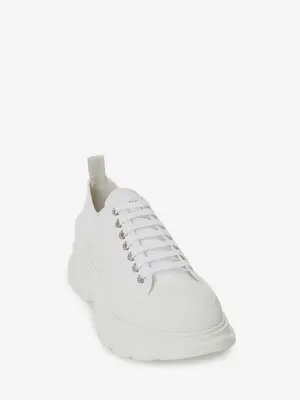 Alexander McQueen Tread Slick Lace-up Sneakers - White