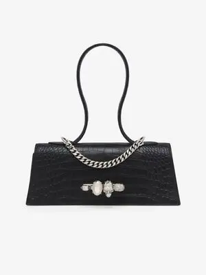 Alexander McQueen Jewelled Shoulder Bag - Black