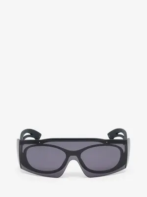 Alexander McQueen Mask Sunglasses - Black/smoke
