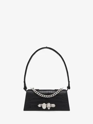 Alexander McQueen Jeweled Shoulder Bag - Black