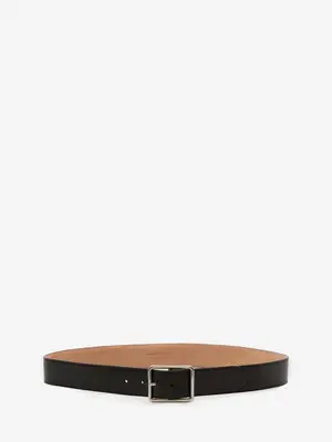Alexander McQueen Leather Belt - Black