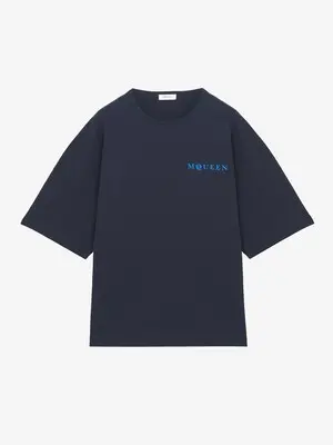 Alexander McQueen Logo Oversized T-shirt - Blue
