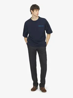 Alexander McQueen Logo Oversized T-shirt - Blue