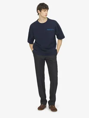 Alexander McQueen Oversized Logo T-shirt - Blue