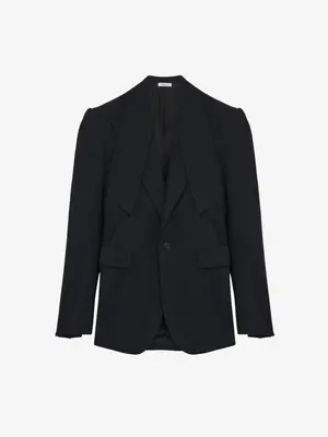 Alexander McQueen Reverse Lapel Single-breasted Jacket