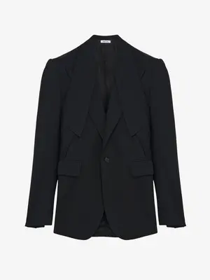 Alexander McQueen Reverse Lapel Single-breasted Jacket