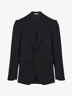 Alexander McQueen Reverse Lapel Single-breasted Jacket - Black