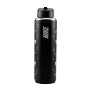 Nike Recharge Stainless-steel Straw Bottle - Black
