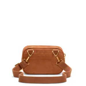 JORDAN Suede Monogram Camera Bag - Brown