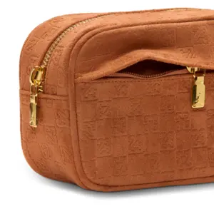 JORDAN Suede Monogram Camera Bag - Brown