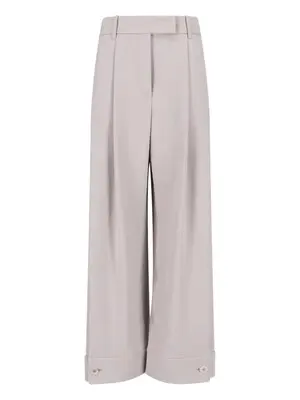 Giorgio Armani Wide Silk Trousers - Taupe