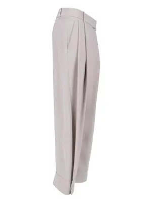 Giorgio Armani Wide Silk Trousers - Taupe