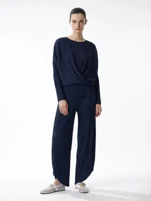 Giorgio Armani Pleated Twin-set - Blue