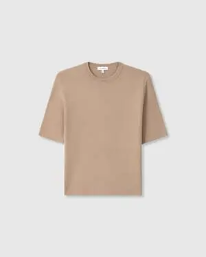 CASASOLA Eva Short-sleeve Top - Camel