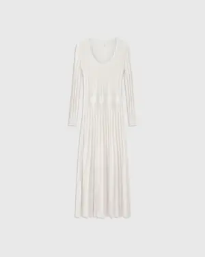 CASASOLA Mariacarla Pointelle Dress - Ivory