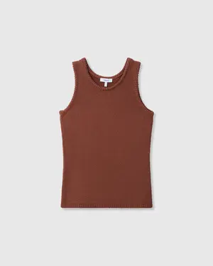 CASASOLA Carolina Tank Top - Brown