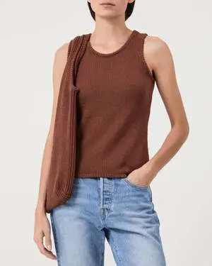 CASASOLA Carolina Tank Top - Brown