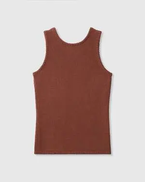 CASASOLA Carolina Tank Top - Brown