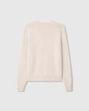 CASASOLA Crewneck Merino Wool Sweater - Sand