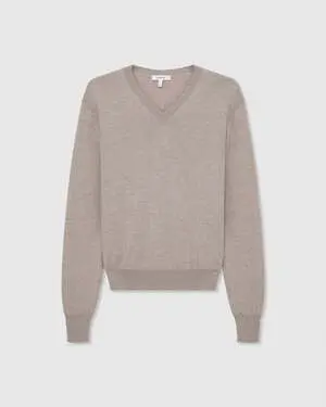 CASASOLA Giada V-neck Pullover - Stone