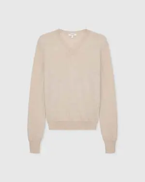 CASASOLA Giada V-neck Sweater - Sand