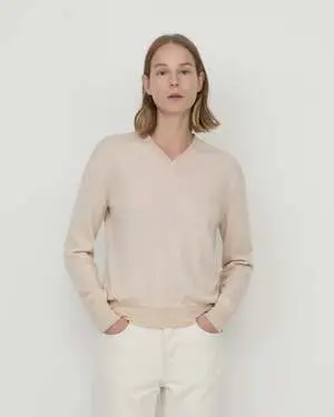 CASASOLA Giada V-neck Sweater - Sand