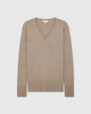 CASASOLA Celestina V-Neck Pullover Stone