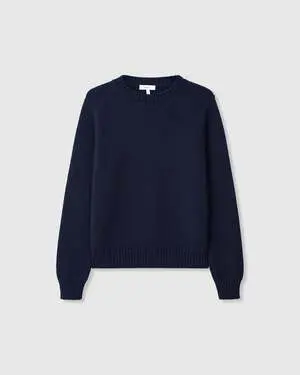 CASASOLA Pina Four-ply Crewneck - Navy