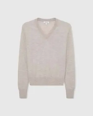 CASASOLA Cosima V-neck Sweater - Sand