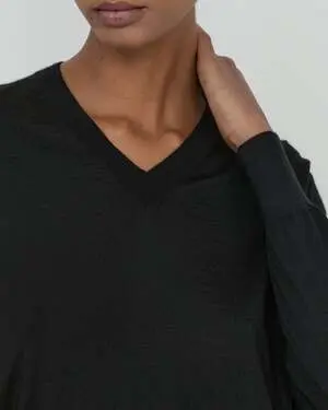 CASASOLA Cosima V-neck Sweater - Black