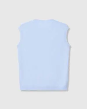 CASASOLA Milena Linen Top - Light Blue