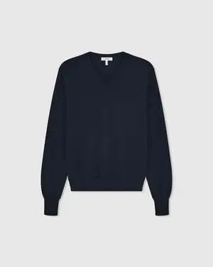 CASASOLA Tonina V-neck Sweater - Navy