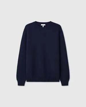 CASASOLA Pino Four-ply Crew - Navy