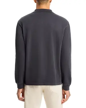 Madewell Long Sleeve Cotton Polo Shirt - Coal