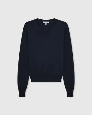 CASASOLA Giada V-neck Sweater - Navy