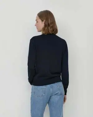 CASASOLA Giada V-neck Sweater - Navy