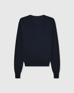 CASASOLA Giada V-neck Sweater - Navy