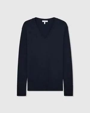 CASASOLA Celestina V-neck Sweater - Navy
