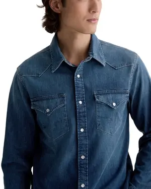 Ag Classic Fit Western Shirt - Dawn Sky