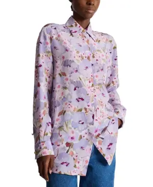 Balmain Printed Cotton Poplin Shirt